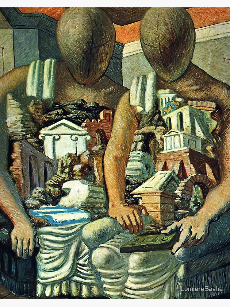 "The Archaeologists-Giorgio de Chirico" Art Board Print for Sale by ...