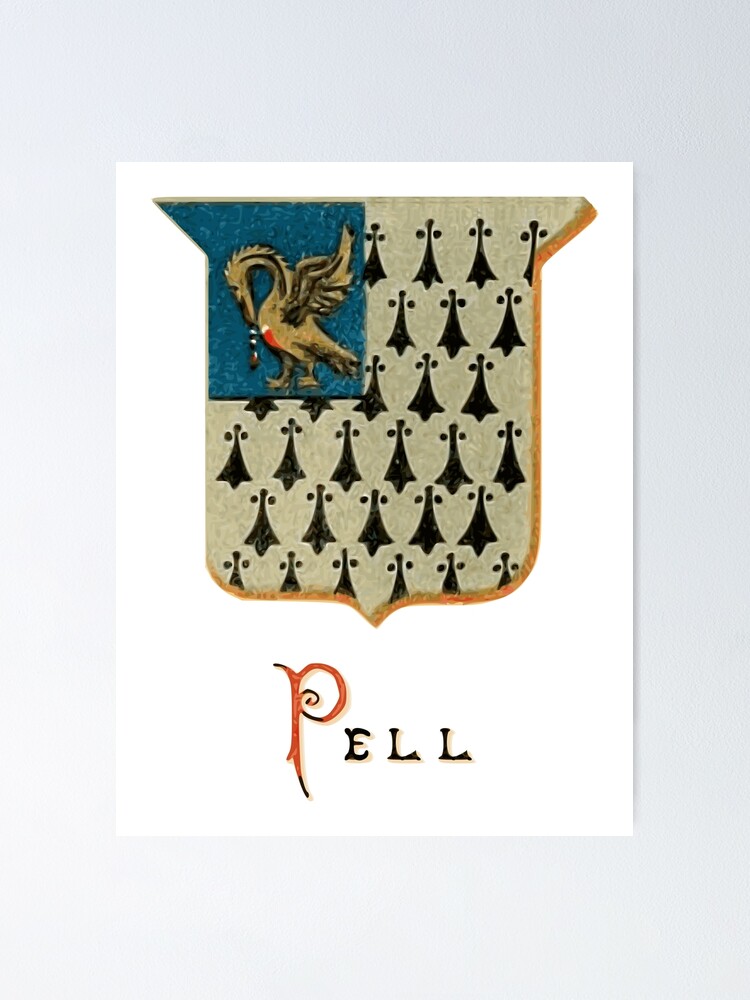 Póster «Escudo de Armas de la Familia Pell» de Heraldica | Redbubble