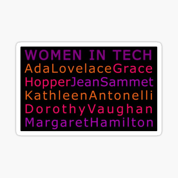 "Women in technology" Sticker by nanarts | Redbubble