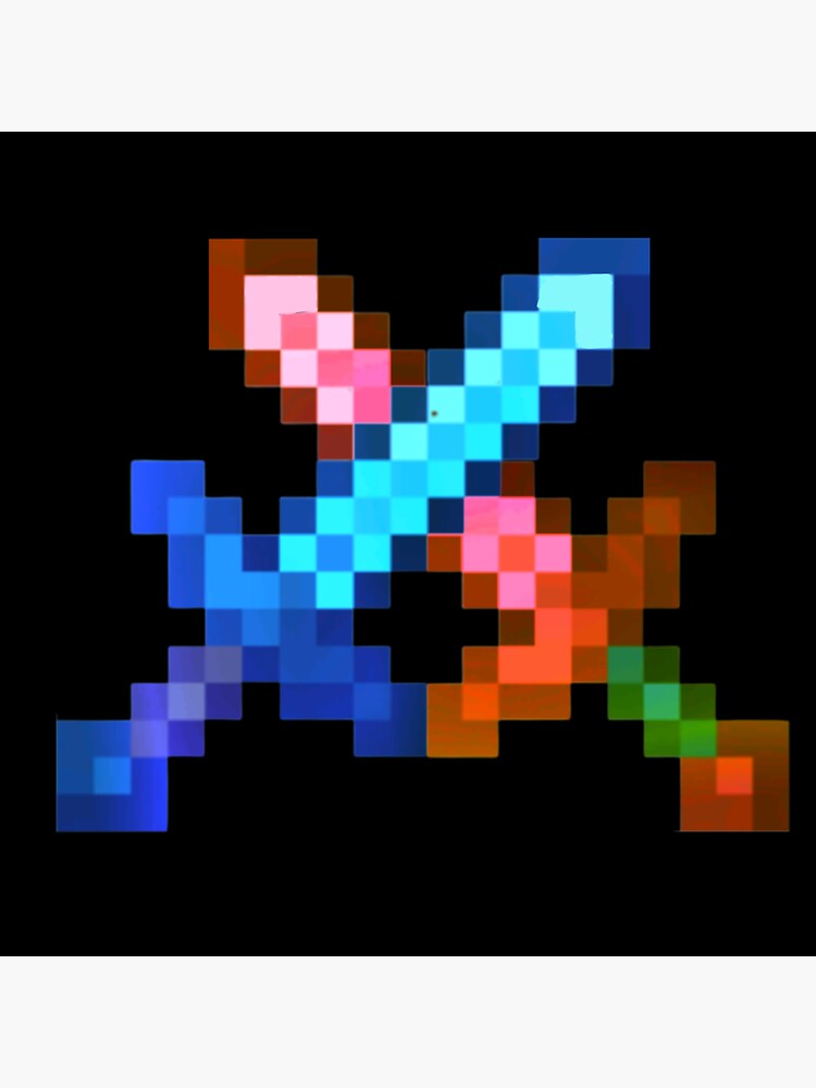 "Dual Minecraft Diamond Swords" Sticker for Sale by JacobAdamsArt ...