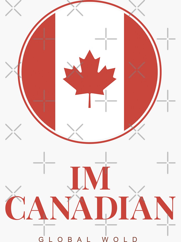 "Im Canadian" Sticker for Sale by Made-By-Art | Redbubble