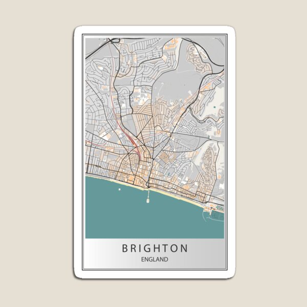 "Brighton map" Magnet for Sale by PostersProf1 | Redbubble