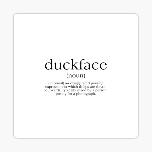 "Duck face" Sticker by chinamiart | Redbubble