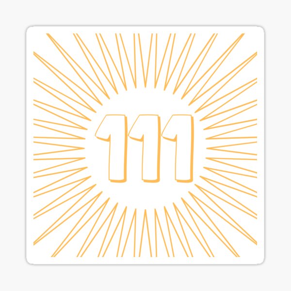 "111 Sticker" Sticker by Amorlust | Redbubble