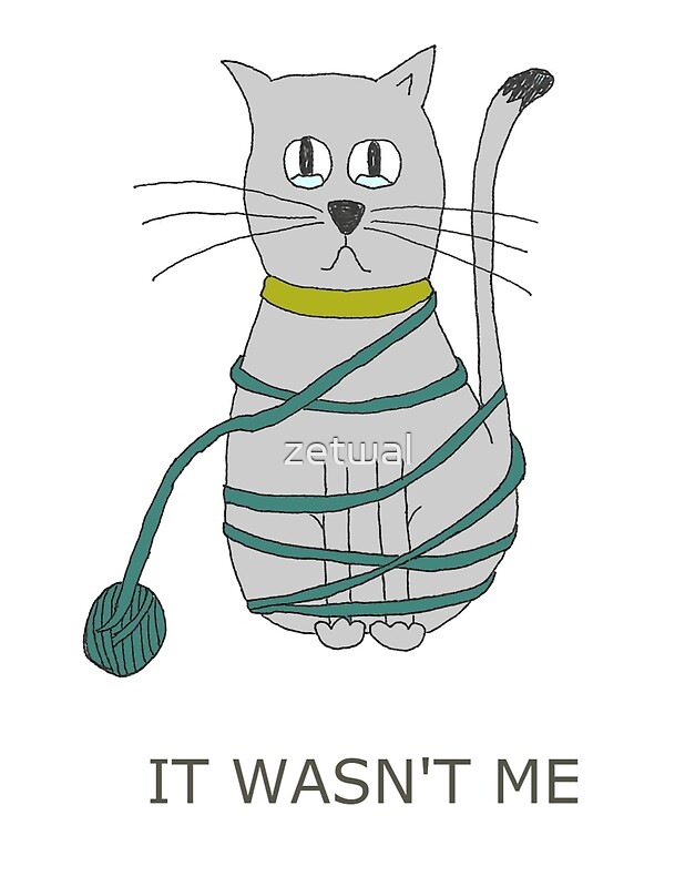 "Guilty cat " by zetwal | Redbubble