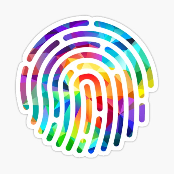 "Fingerprint Coloring" Sticker by KimiOfficial | Redbubble