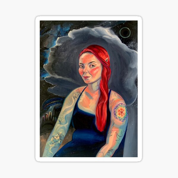 "Red-Headed Elf" Sticker for Sale by BlueStarseed | Redbubble