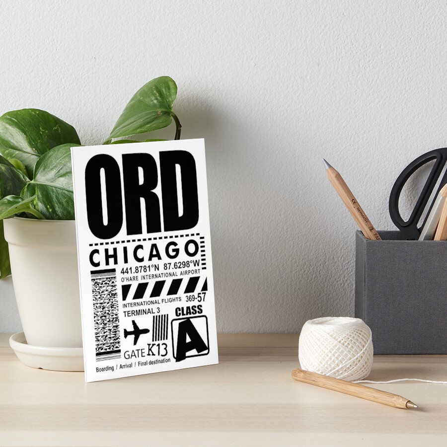 "Chicago International Airport OHare ORD" Art Board Print by Alma ...