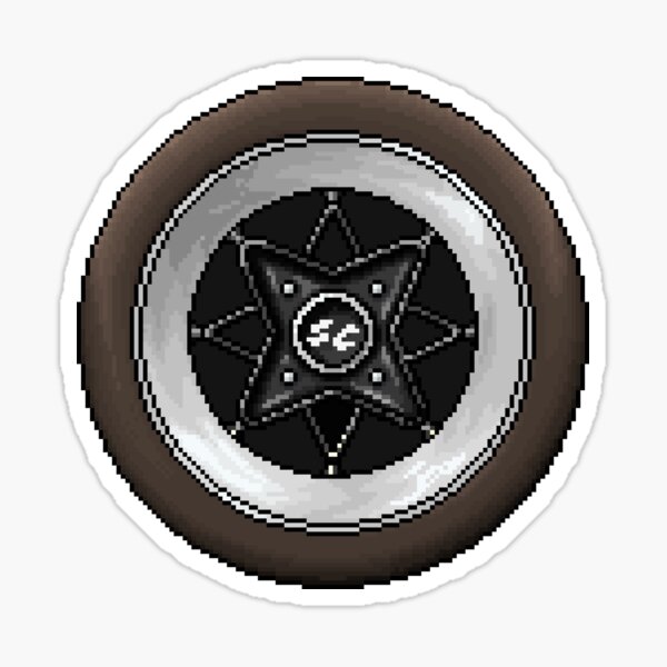 "Black Eight Point Star Wheel" Sticker for Sale by SChinchilla | Redbubble