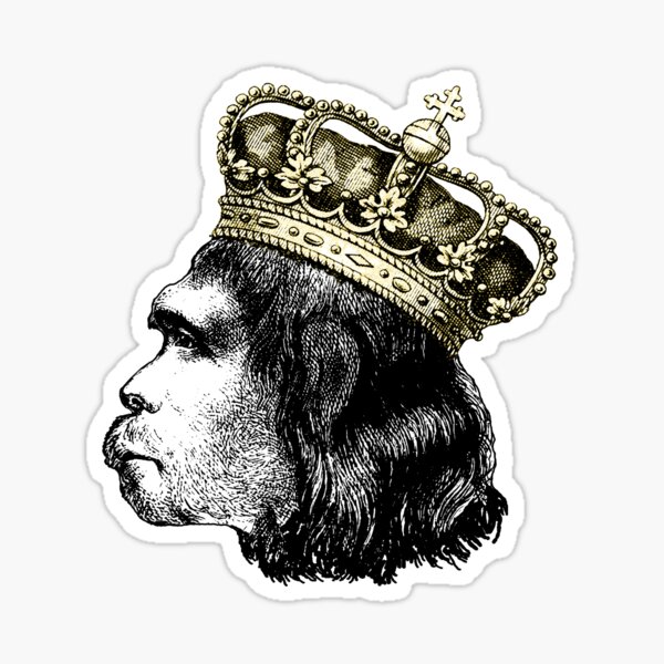 "A special King from the Neanderthal era" Sticker for Sale by romansart ...