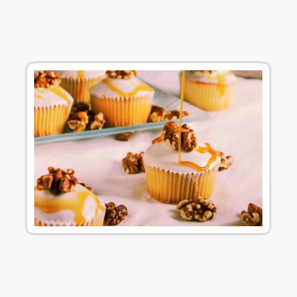 Nuts Cupcake With Honey Sticker By Saryartdesign Redbubble