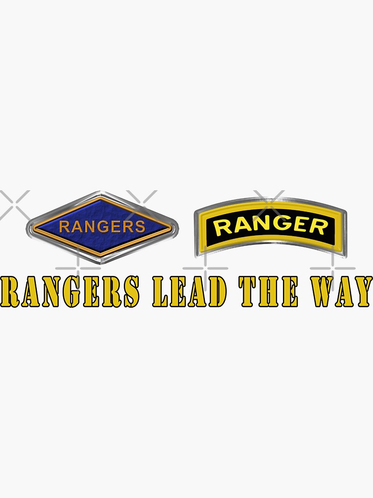 Rangers Lead The Way”" Sticker for Sale by SoldierAlways | Redbubble