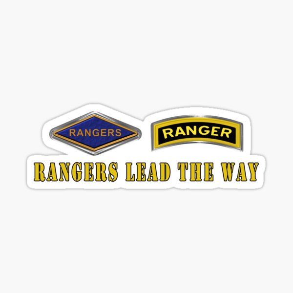 Rangers Lead The Way”" Sticker for Sale by SoldierAlways | Redbubble