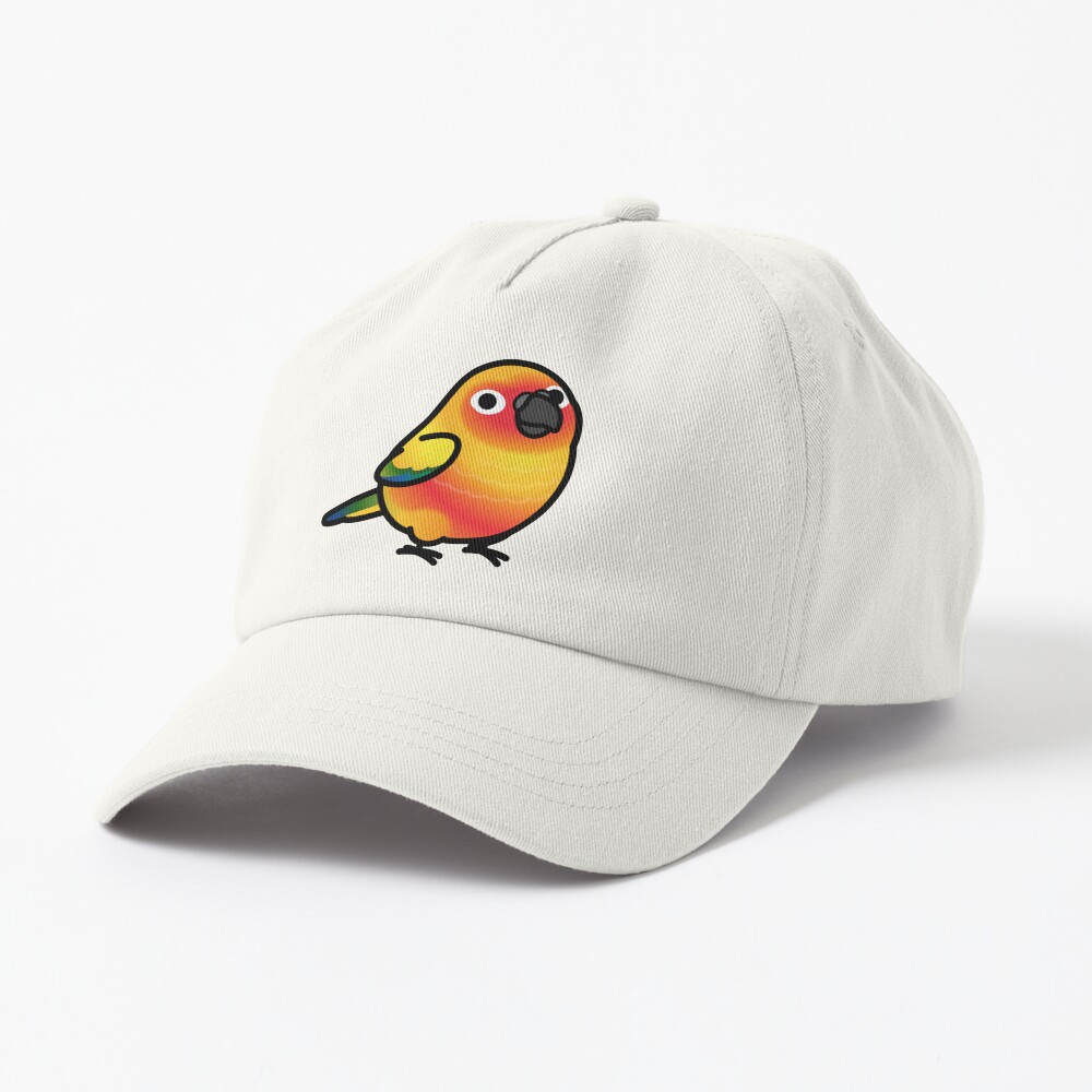 "Chubby Sun Conure" Sticker for Sale by birdhism | Redbubble