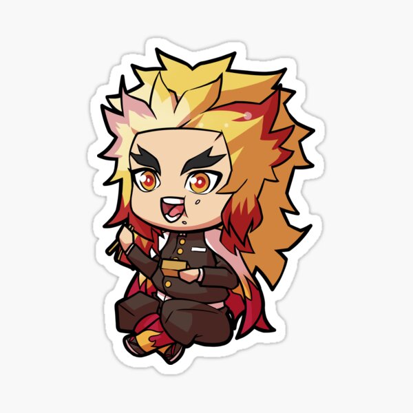 "Chibi Rengoku - Demon Slayer" Sticker by MangaXai | Redbubble