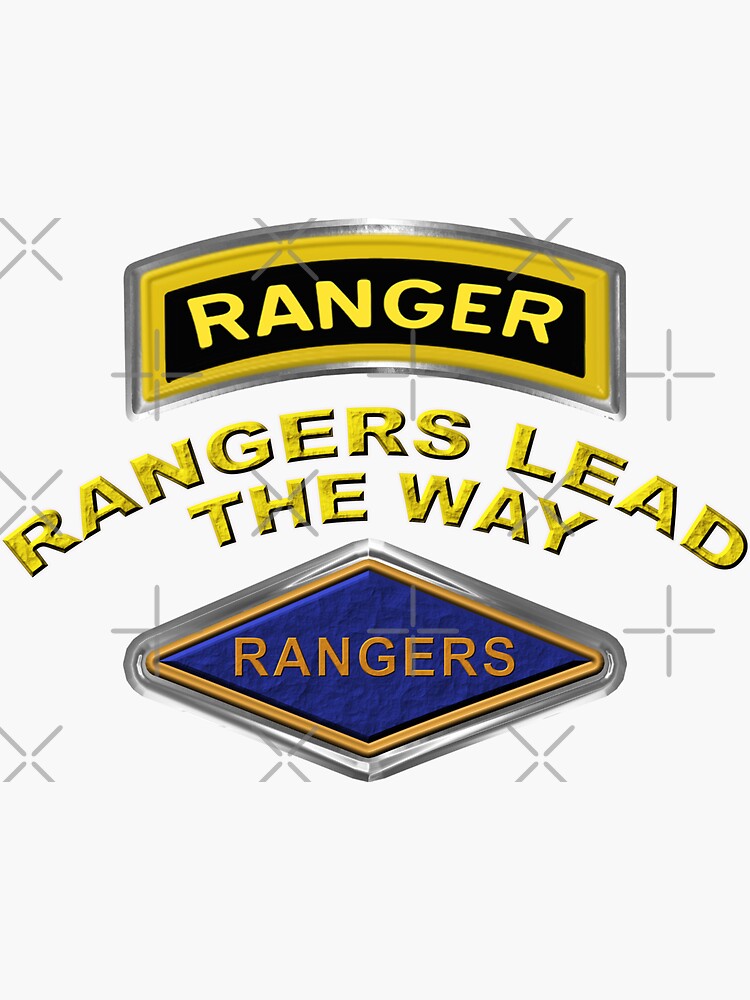 "Rangers Lead The Way" Sticker for Sale by SoldierAlways | Redbubble