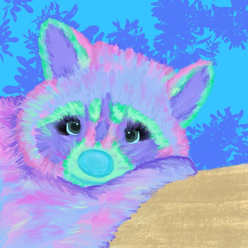 "Glamorous raccoon lady" by SwagartArt | Redbubble