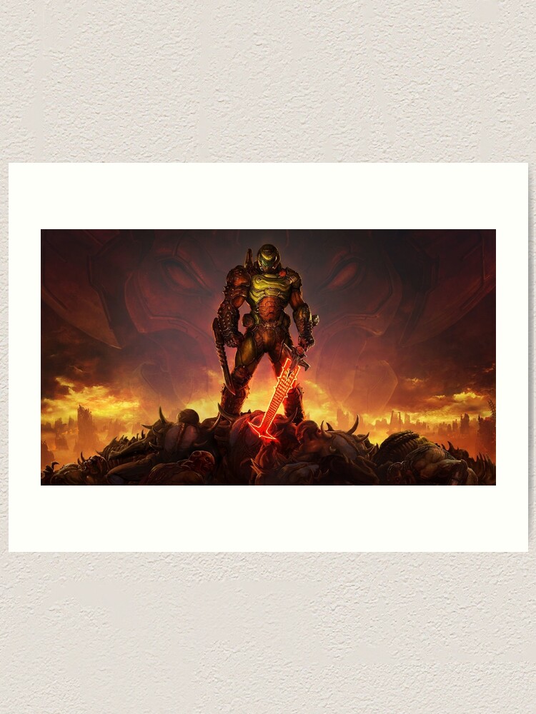 "Doom Eternal Fire Sword" Art Print for Sale by Vintage-Travler | Redbubble