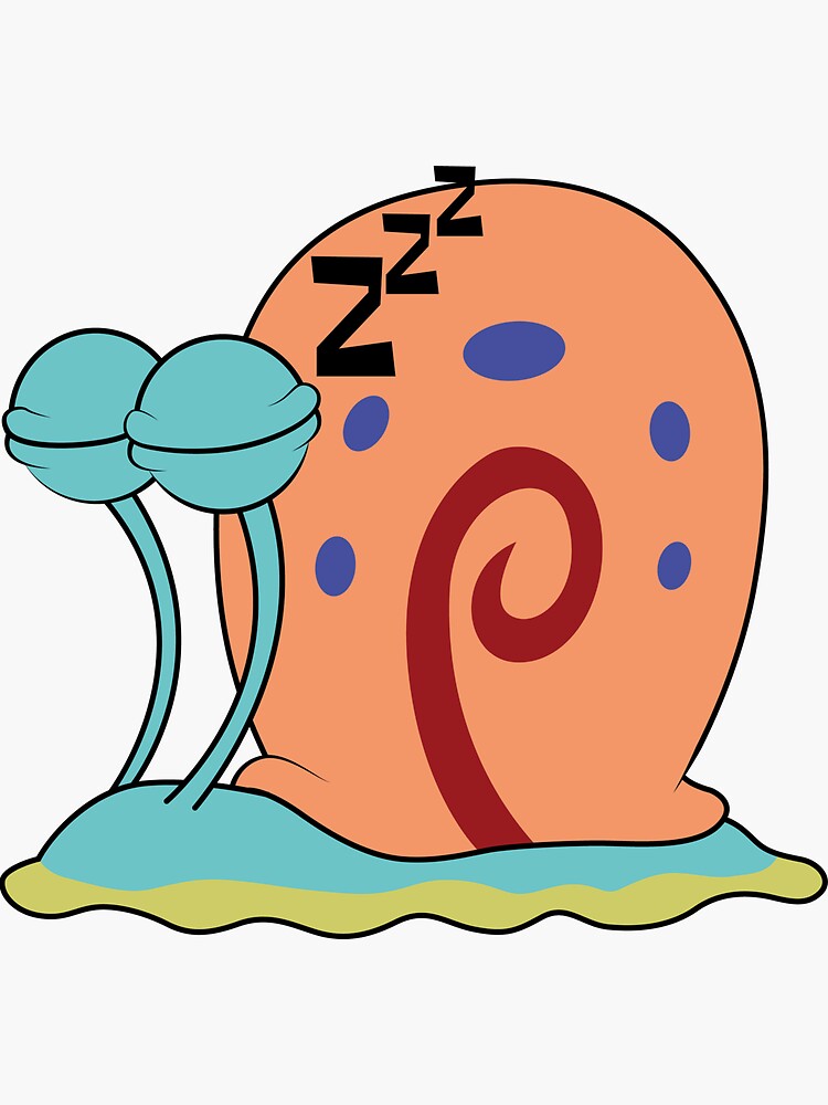 "Sleeping Gary the Snail" Sticker for Sale by swiftygifty-art | Redbubble