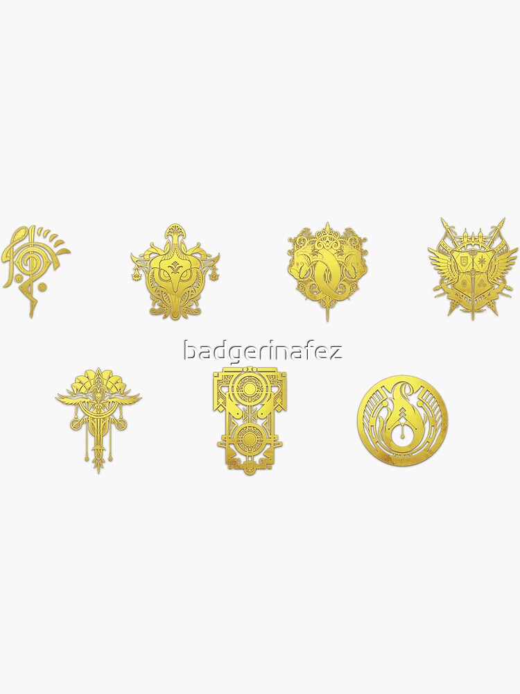 "Titan Emblems" Sticker by badgerinafez | Redbubble