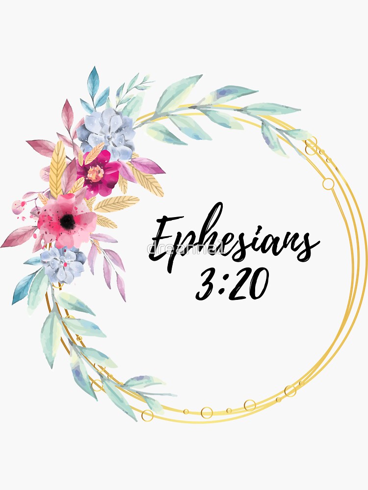 "Ephesians Black lettering" Sticker by dreanna1 | Redbubble