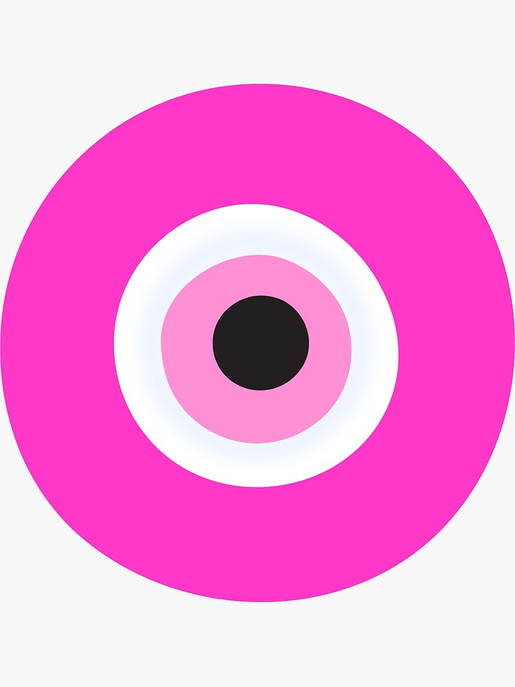"evil eye - pink (nazar)" Sticker for Sale by mayalavendar | Redbubble