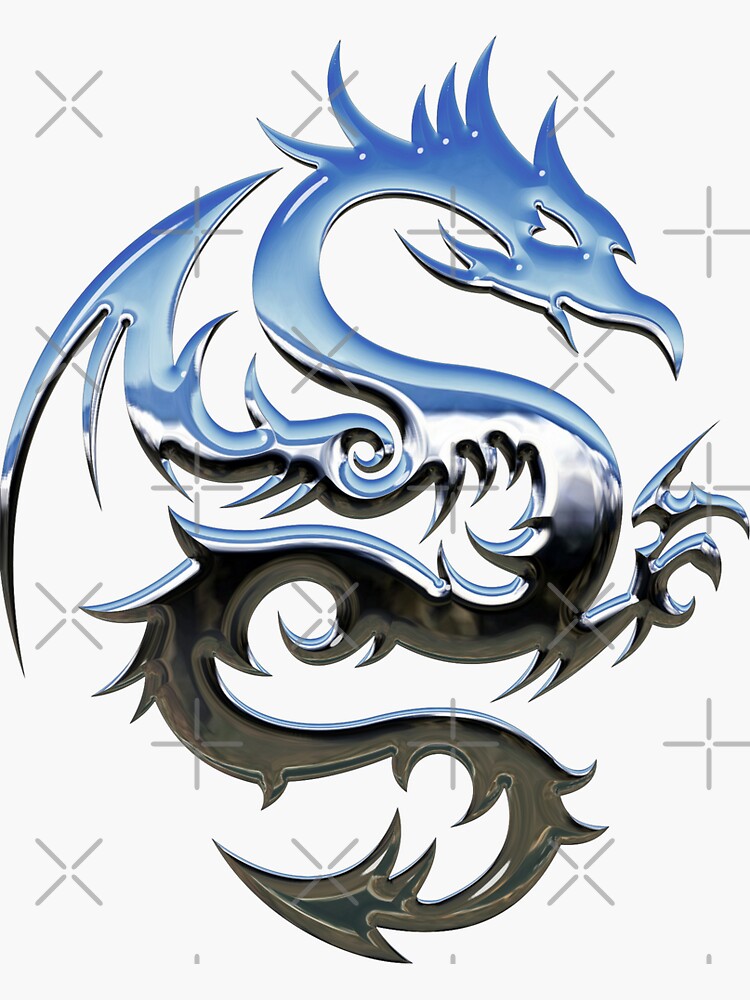 "Chrome Dragon" Sticker for Sale by RafaelLima7 | Redbubble
