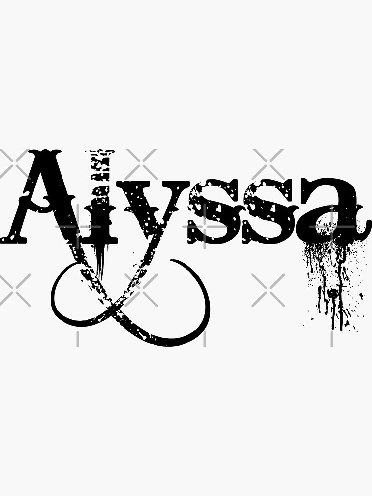 "Alyssa" Sticker by carriepotter | Redbubble