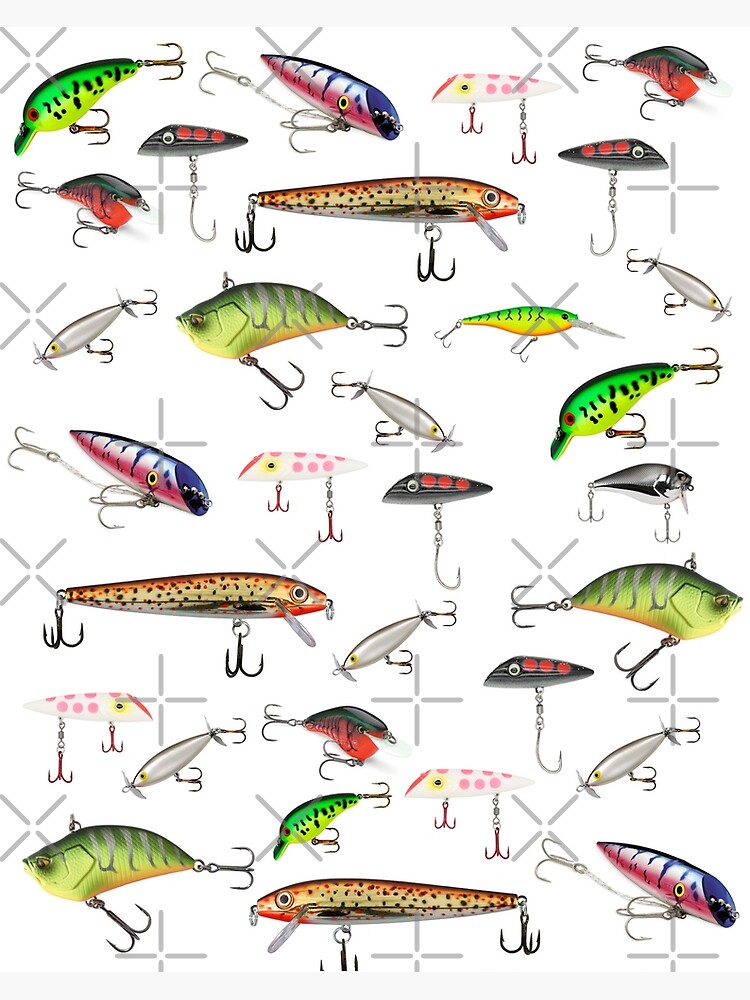 "Fishing Lures" Poster for Sale by WinkyDoodle | Redbubble