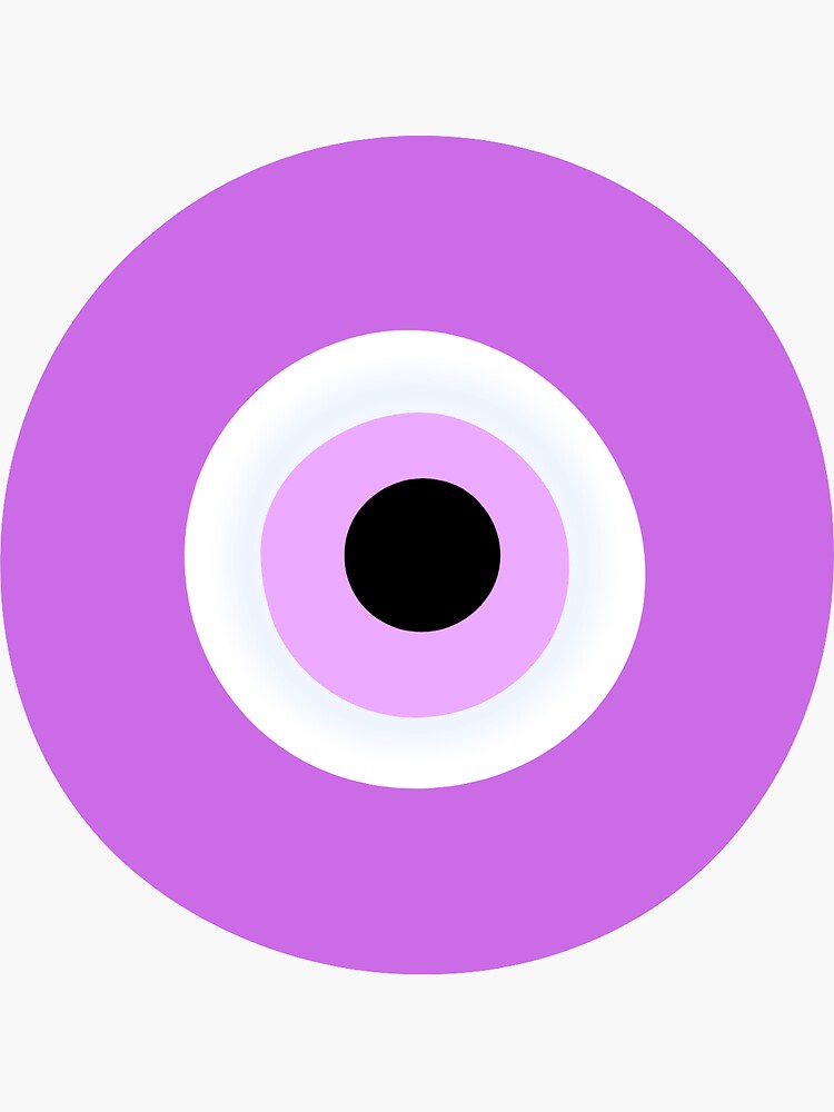 "evil eye - purple (nazar)" Sticker for Sale by mars minaj | Redbubble
