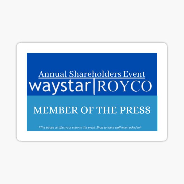 "Succession Shareholder Member of the Press Badge Sticker" Sticker for ...