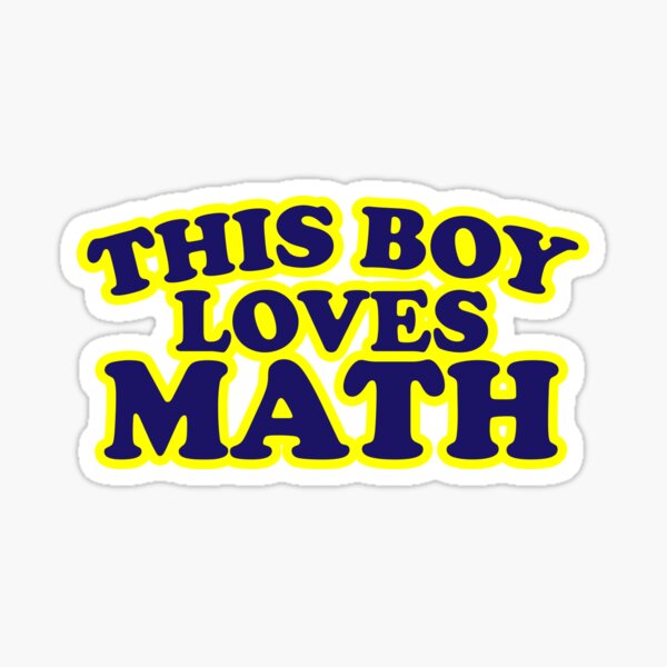 "This Boy Loves Math" Sticker for Sale by JockArts | Redbubble