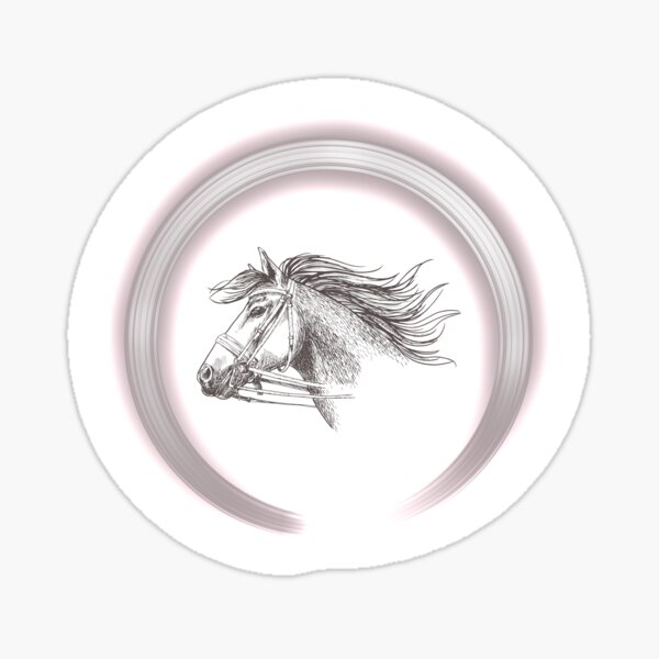 "White Horse Riding" Sticker by Pong5661 | Redbubble