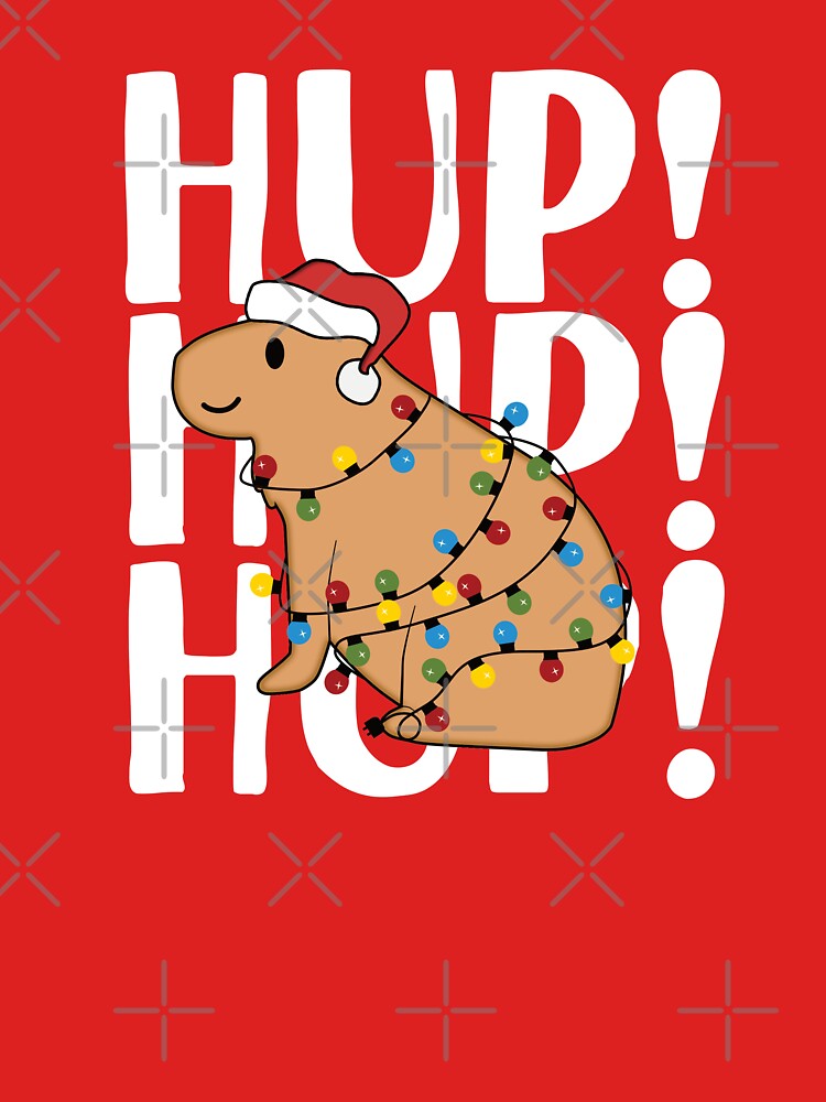 "Capybara tangled up Christmas Lights HUP HUP HUP" T-shirt for Sale by ...