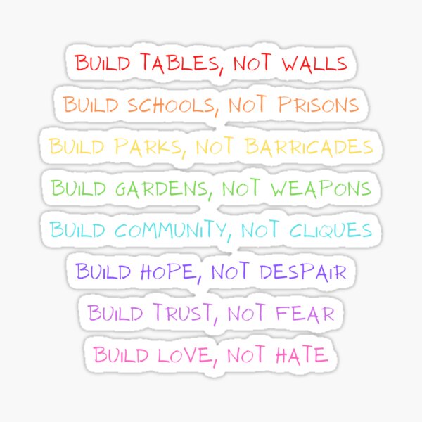"Rainbow build up, not down" Sticker for Sale by CheekyGrace | Redbubble