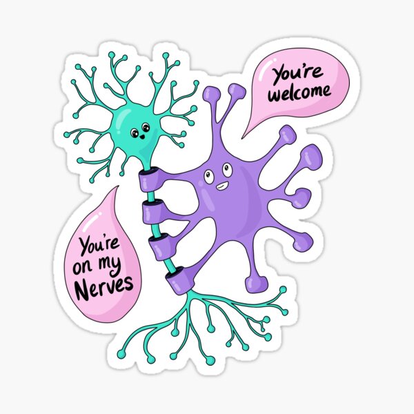 "Neuron On Your Nerves - Neuroscience" Sticker for Sale by BundaBear ...