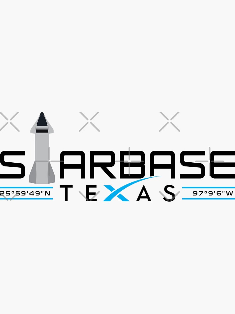 "Starbase Texas Boca Chica Spacex" Sticker for Sale by jaoafallas ...