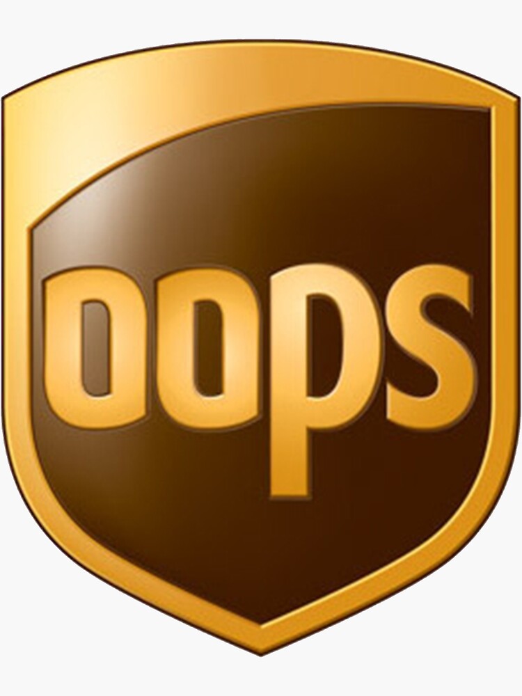 "Oops parody logo" Sticker for Sale by IncubeeWords | Redbubble