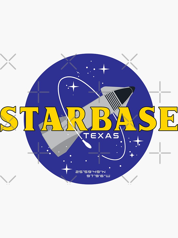 "Starbase Texas Boca Chica Spacex" Sticker for Sale by jaoafallas ...