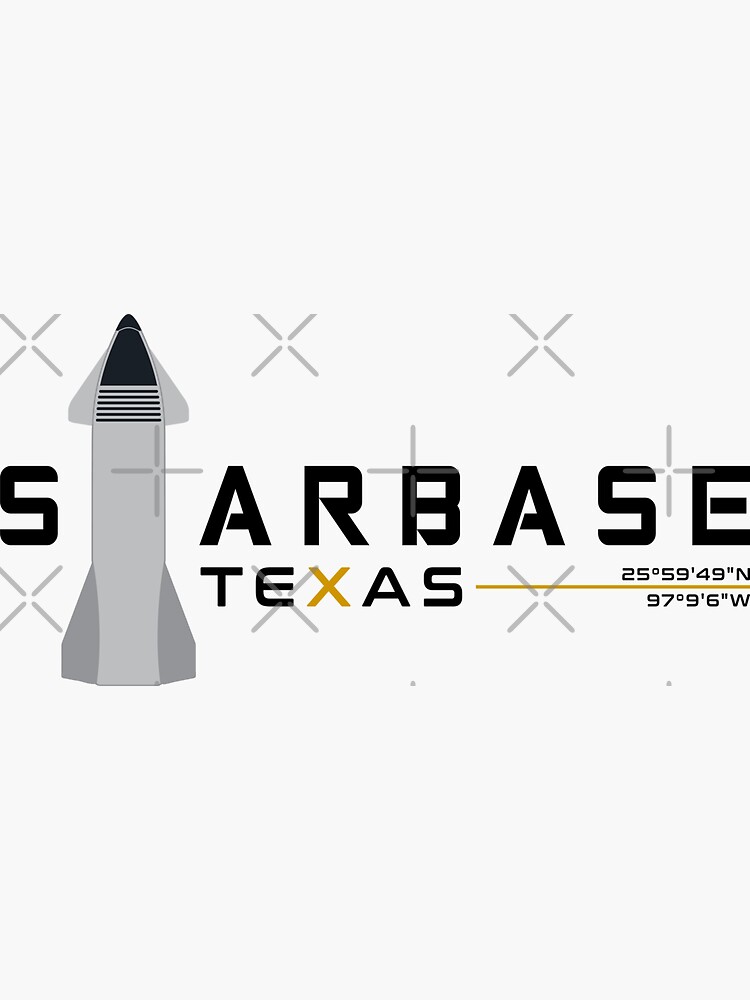 "Starbase Texas Boca Chica Spacex" Sticker for Sale by jaoafallas ...