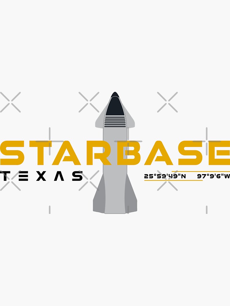 "Starbase Texas Boca Chica Spacex" Sticker for Sale by jaoafallas ...