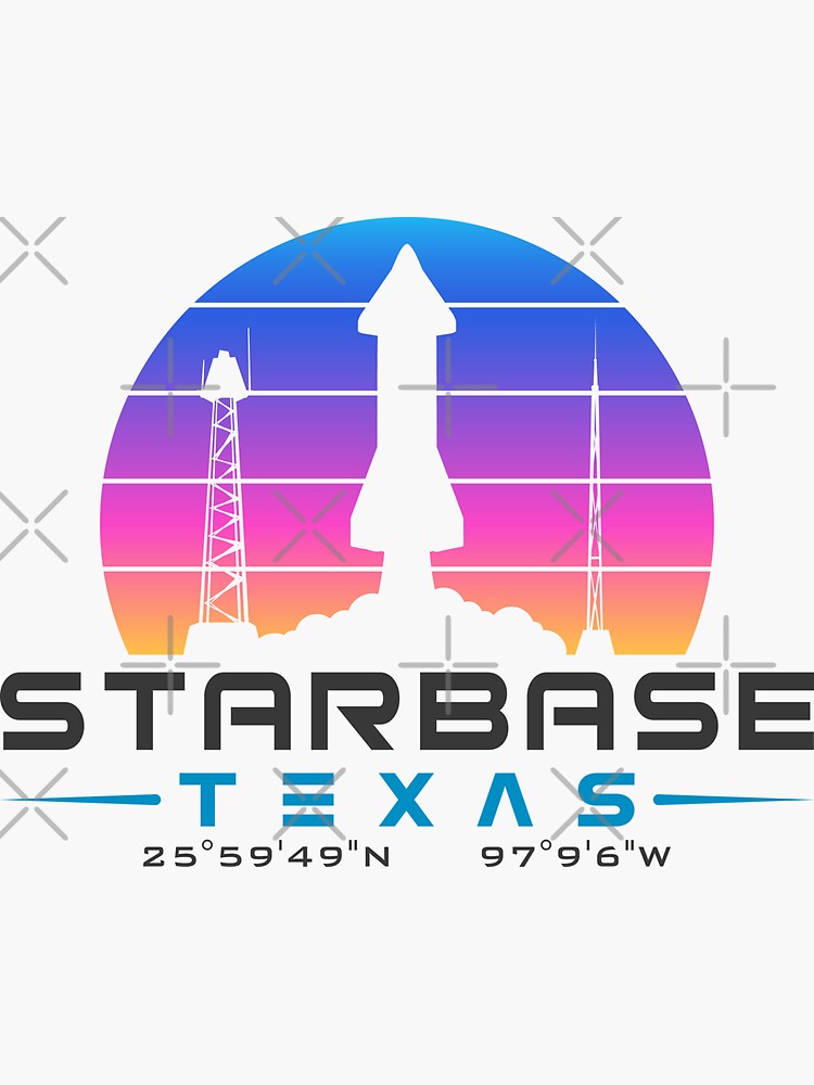 "Starbase Texas Boca Chica Spacex" Sticker for Sale by jaoafallas ...