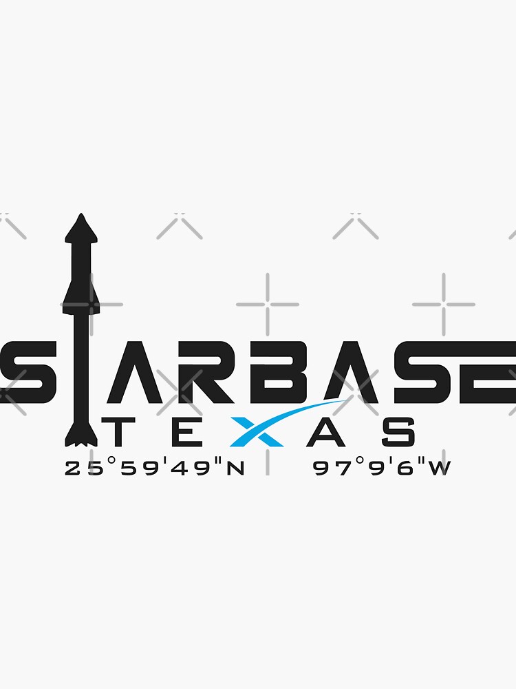 "Starbase Texas Boca Chica Spacex" Sticker for Sale by bone apart ...