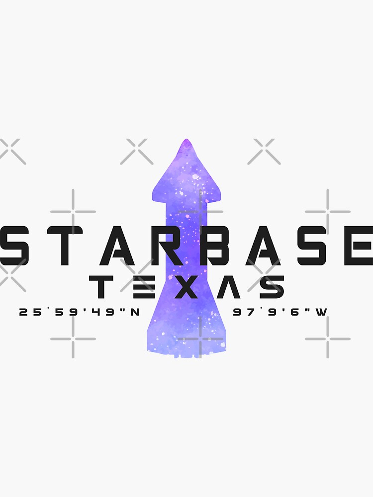 "Starbase Texas Boca Chica Spacex" Sticker for Sale by jaoafallas ...