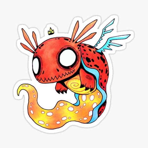 "Axolotl Angel " Sticker for Sale by LachRobsterShop | Redbubble