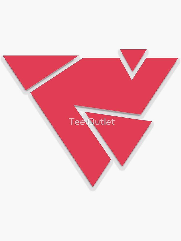 "V Shape Red Color" Sticker for Sale by GAMINGVII | Redbubble