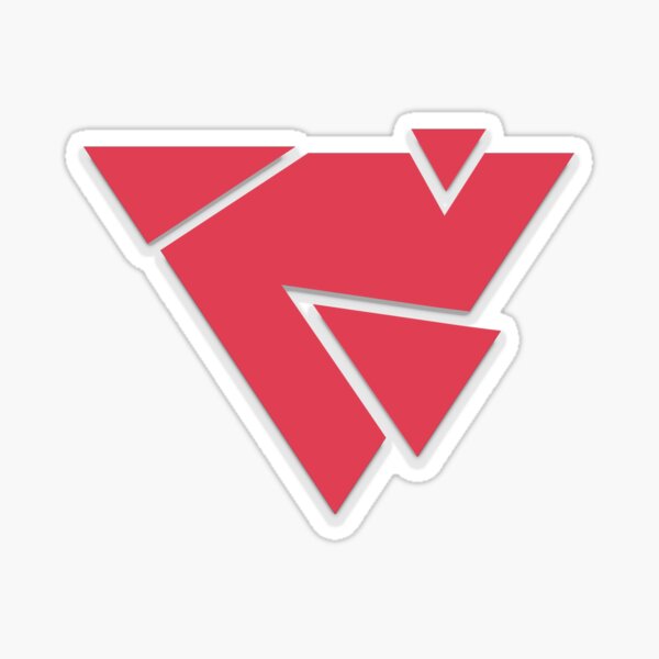 "V Shape Red Color" Sticker for Sale by GAMINGVII | Redbubble