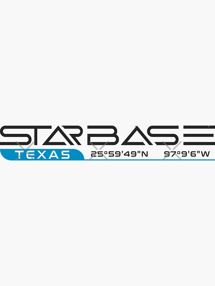 "Starbase Texas Boca Chica Spacex" Sticker for Sale by jaoafallas ...