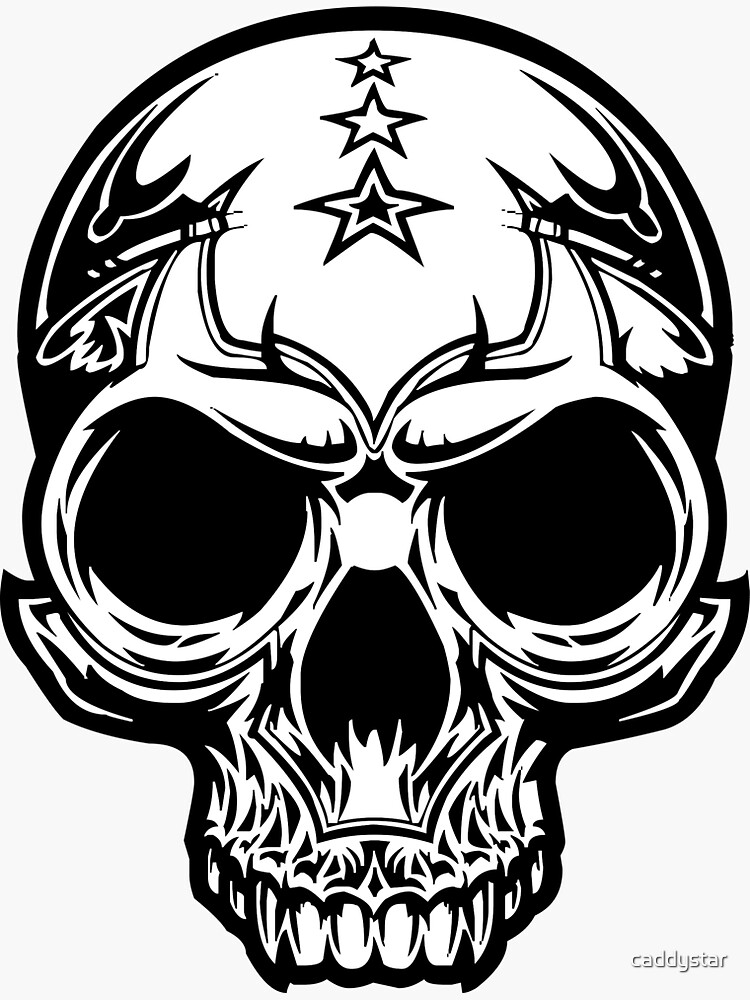 "Fancy skull" Sticker by caddystar | Redbubble