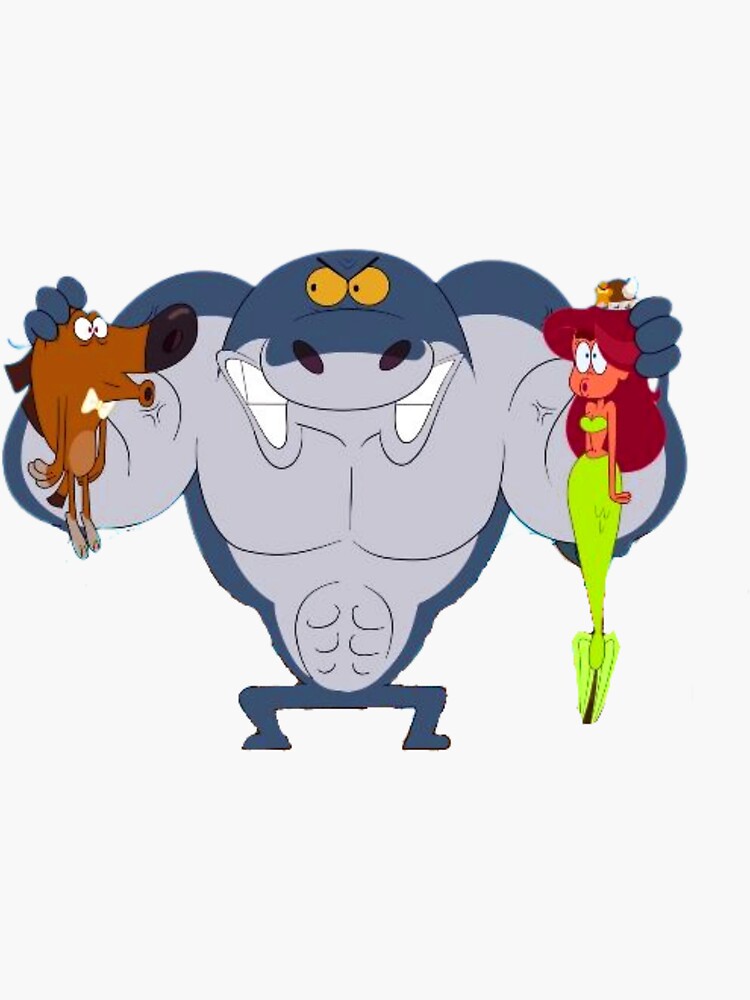 "Zig & Sharko and Marina Cartoon Kid" Sticker for Sale by Reo12 | Redbubble